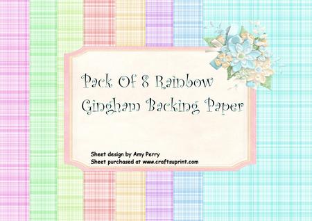 Pretty 8 Pack Gingham Backing Papers - CUP294346_983 | Craftsuprint