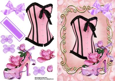 Pink Basque & Pink Rose Shoe - CUP418442_983 | Craftsuprint