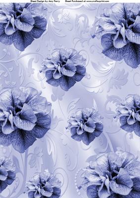 Beautiful Dark Blue Floral Backing Paper - CUP444726_983 | Craftsuprint