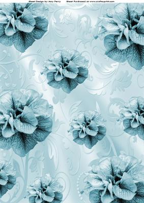Beautiful Light Blue Floral Backing Paper - CUP444727_983 | Craftsuprint