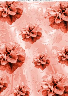 Beautiful Dark Red Floral Backing Paper - CUP444731_983 | Craftsuprint
