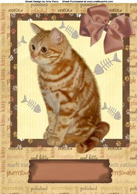 Cute Ginger Cat A4 - CUP456897_983 | Craftsuprint
