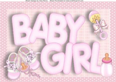 Chunky Baby Girl Writing A4 - CUP473264_983 | Craftsuprint