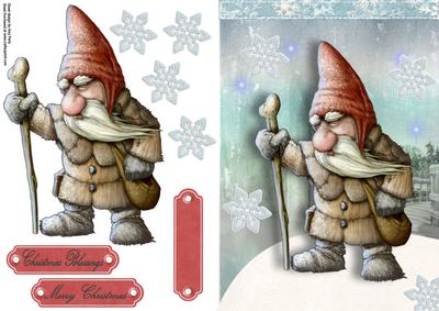 Grumpy Christmas Elf Battling the Snow - CUP477536_983 | Craftsuprint