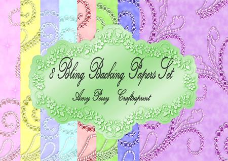 8 Bling Backing Paper Set - CUP516292_983 | Craftsuprint