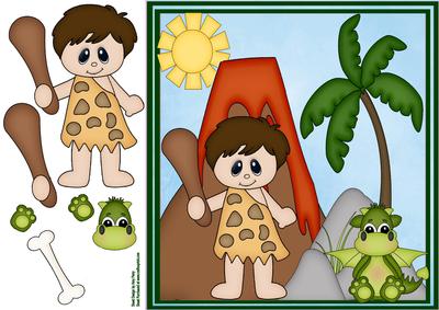 Prehistoric Cave Man 8x8 - CUP549826_983 | Craftsuprint