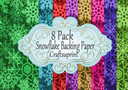 Beautiful Snowflake Backing Paper 8 Pack - CUP573287_983 | Craftsuprint