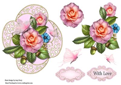 Beautiful Pink Flower Topper - CUP574106_983 | Craftsuprint