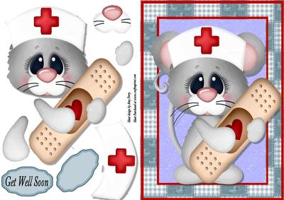 Get Well Soon Plaster Mouse - CUP580698_983 | Craftsuprint