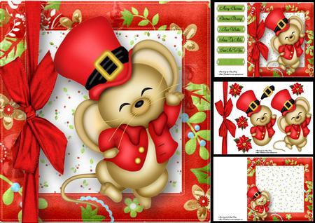 Santa's Little Mouse Helper 8x8 Mini Kit - CUP584777_983 | Craftsuprint