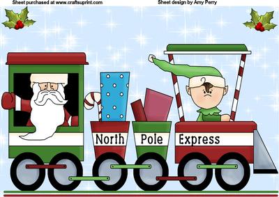A4 Christmas North Pole Express Train - CUP590423_983 | Craftsuprint