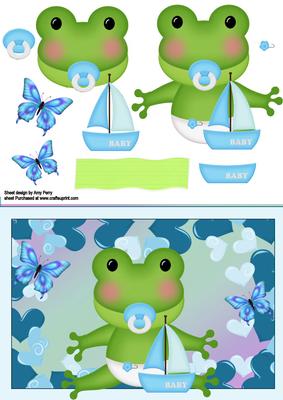Cute Baby Boy Frog - CUP601482_983 | Craftsuprint