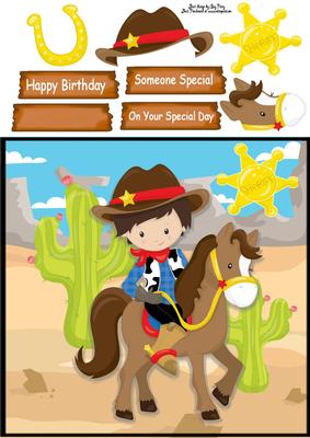 Yee-haw Cowboy Riding a Horse 8x8 - CUP653423_983 | Craftsuprint