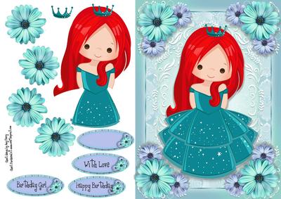 Beautiful Turquoise Princess - CUP660907_983 | Craftsuprint
