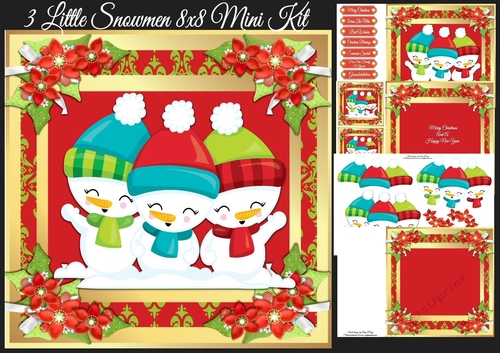 3 Little Snowmen 8x8 Mini Kit - CUP748211_983 | Craftsuprint
