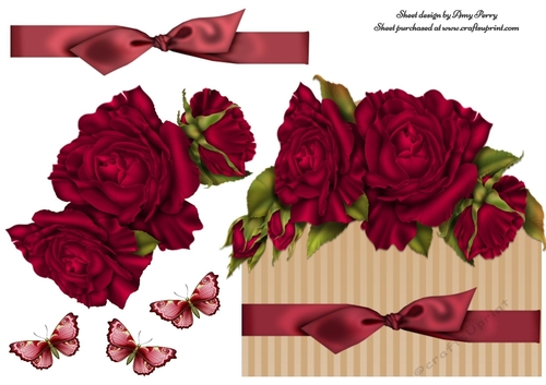 Beautiful Deep Red Roses Over The Edge - CUP754949_983 | Craftsuprint
