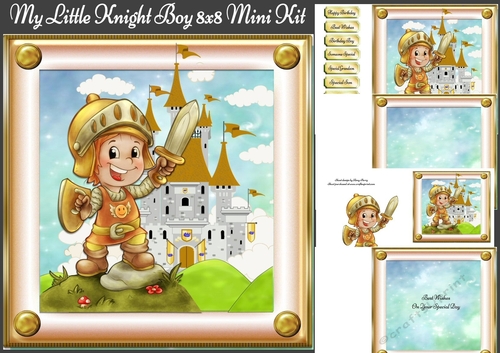 My Little Knight Boy 8x8 Mini Kit - CUP765947_983 | Craftsuprint