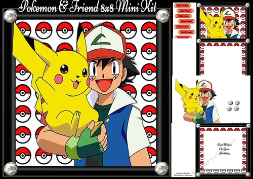 Pokemon & Friend 8x8 Mini Kit - CUP775317_983 | Craftsuprint