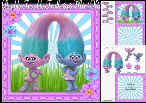 Double Trouble Trolls 8x8 Mini Kit - CUP782107_983 | Craftsuprint