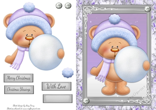 Gorgeous Bear With Giant Snowball - CUP813468_983 | Craftsuprint