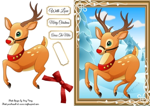 Gorgeous Reindeer Prancing - CUP832846_983 | Craftsuprint