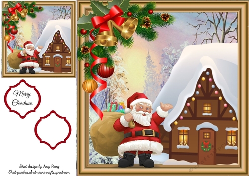 Santa Dropping Off Presents 8x8 - CUP832976_983 | Craftsuprint