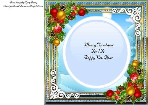 Beautiful Christmas Insert With Message 8x8 - CUP834126_983 | Craftsuprint