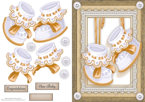 Beautiful Baby Booties - CUP845074_983 | Craftsuprint