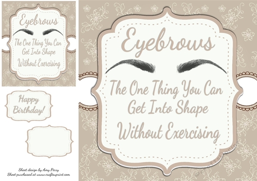 Eyebrow Humor 8x8 - CUP874260_983 | Craftsuprint