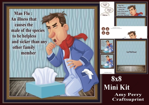 Man Flu Humor 8x8 Mini Kit - CUP918749_983 | Craftsuprint