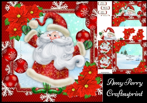 Adorable Quirky Santa With Baubles 8x8 Mini Kit - CUP924542_983 ...