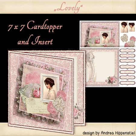 Card Topper with Insert Lovely - CUP547289_2013 | Craftsuprint
