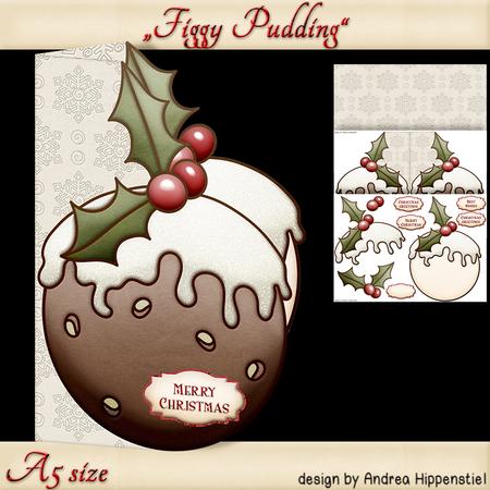 Figgy Pudding Shape Card A5 - CUP560750_2013 | Craftsuprint
