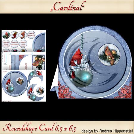 Round Shape Card Cardinal - CUP578754_2013 | Craftsuprint