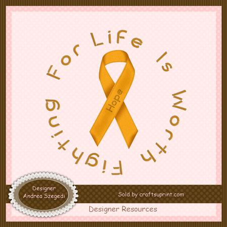 Hope - Orange Awareness Ribbon - CUP638641_2289 | Craftsuprint