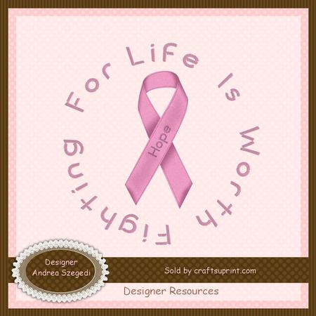 Hope - Pink Awareness Ribbon - CUP638647_2289 | Craftsuprint