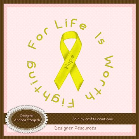 Hope - Yellow Awareness Ribbon - CUP638676_2289 | Craftsuprint