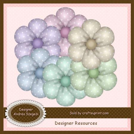 Polka Dots Flowers #1 - CUP639413_2289 | Craftsuprint