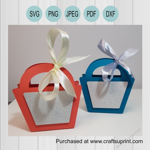 Gorgeous Clara Purse Box Template - CUP1201410_94716 | Craftsuprint