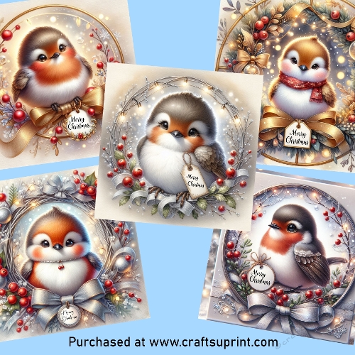 Winter little bird CARD FRONTS - CUP1364767_94716 | Craftsuprint