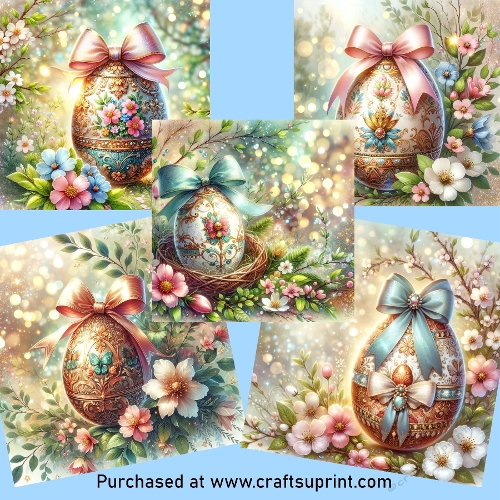 Decorated easter eggs CARD FRONTS - CUP1367631_94716 | Craftsuprint