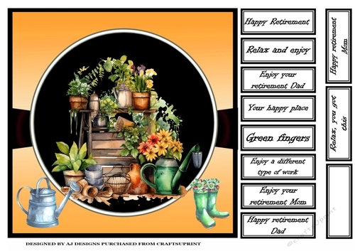 HAPPY RETIREMENT-GARDEN - CUP1220617_123820 | Craftsuprint