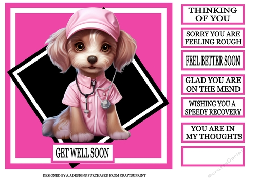 GET WELL SOON PINK - CUP1235258_123820 | Craftsuprint