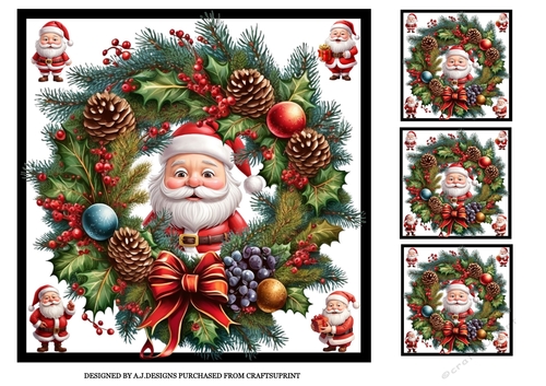 HO HO HO CHRISTMAS WREATH - CUP1241072_123820 | Craftsuprint