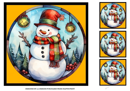 SNOWMAN CIRCLE 1 - CUP1244593_123820 | Craftsuprint