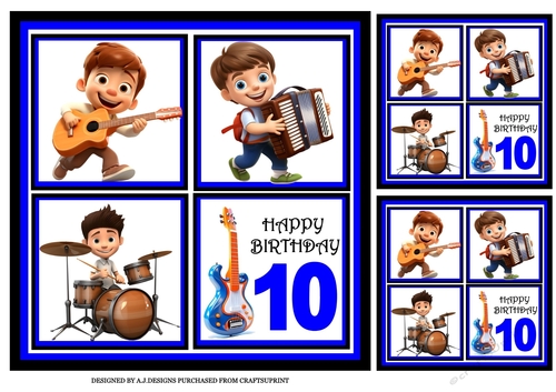 BOY HAPPY BIRTHDAY 10 - CUP1298460_123820 | Craftsuprint