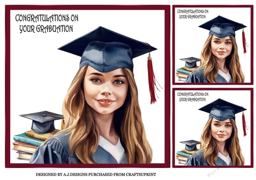 CONGRATULATIONS GRADUATION GIRL - CUP1300735_123820 | Craftsuprint