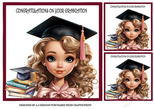 CONGRATULATIONS GRADUATION GIRL 1 - CUP1300736_123820 | Craftsuprint
