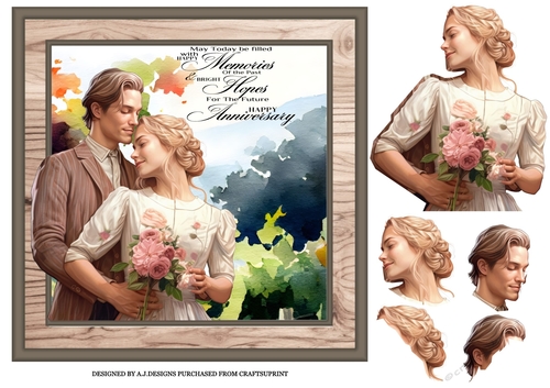 HAPPY ANNIVERSARY WOODEN FRAME - CUP1305739_123820 | Craftsuprint