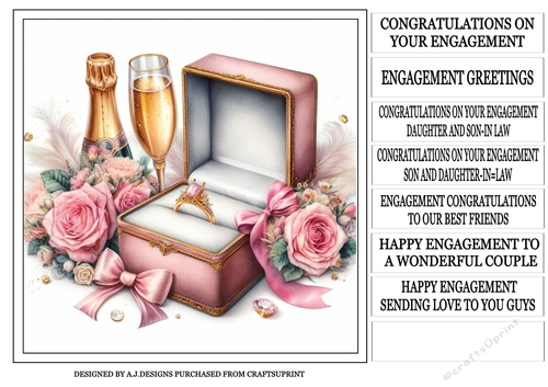 HAPPY ENGAGEMENT PINK 1 - CUP1309712_123820 | Craftsuprint
